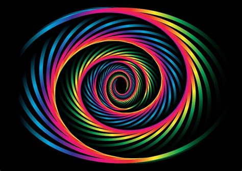 Abstract Colorful Spiral Of Colorful Spiral Vector Images Over