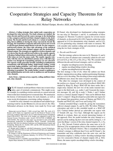 pdf cooperative strategies and capacity theorems for relay networks