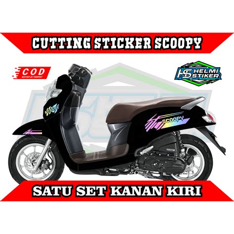 Jual Striping Cutting Sticker All New Scoopy Universal Modifikasi Lis Variasi Stiker Shopee