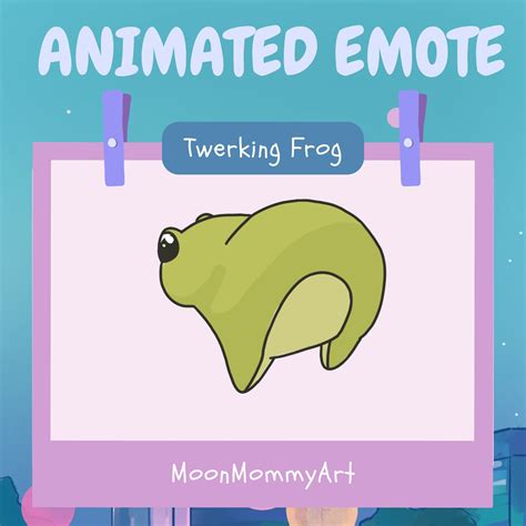 Green Frog Dancing Animated Emote Twerk For Twitch Or Discord Or Youtube Premade Ready To Use