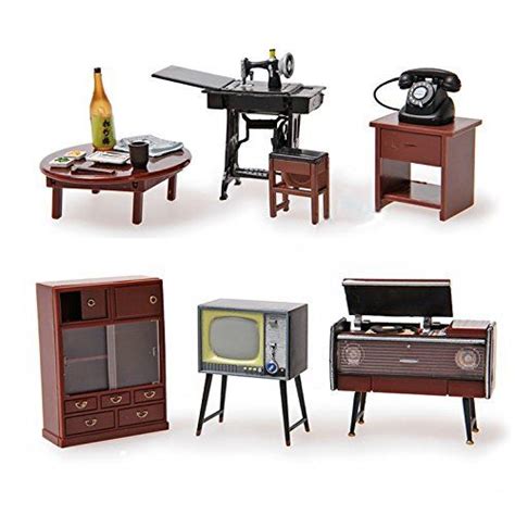 Odoria 124 Miniature Vintage Furniture Dollhouse Living Room