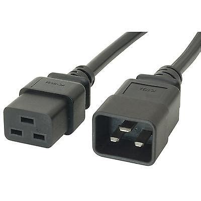 Power Extension Cable IEC C20 Male Plug To IEC C19 Female Socket 1m 1 Metre EBay UK