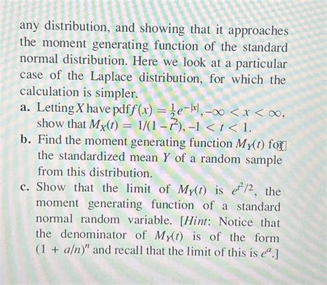 solved 5 the proof of the central limit theorem requires
