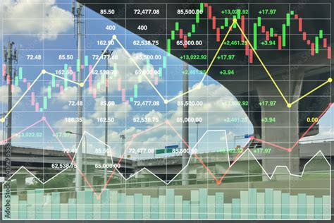 stock financial index background show data graph and chart of transportation logistic business