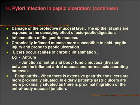 Ppt Pathology And Pathogenesis Of Peptic Ulcer Powerpoint Presentation Id 1193433