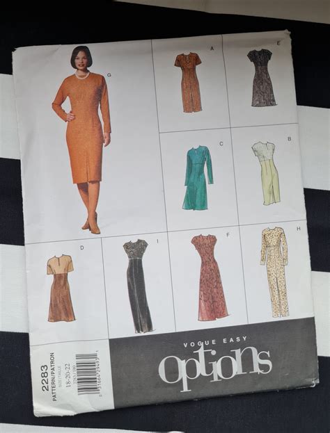 Vogue Easy Options Dress Sewing Pattern 2283 Etsy