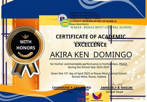 Recognition Certificate Of With Honorspptx