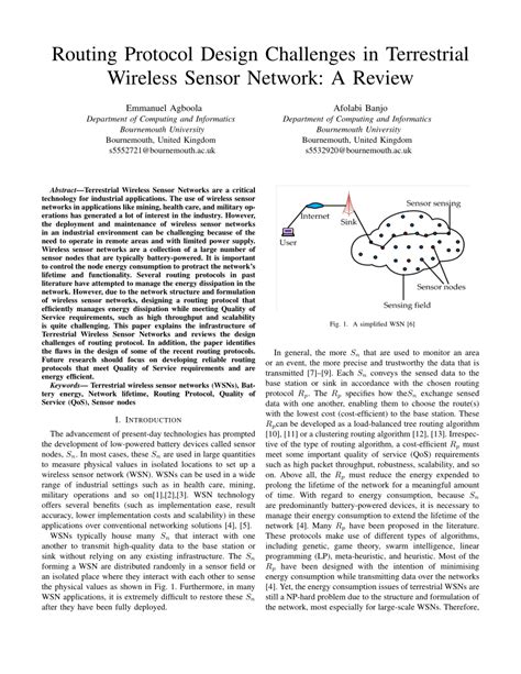 PDF Routing Protocol Design Challenges In Terrestrial Wireless Sensor Network A Review