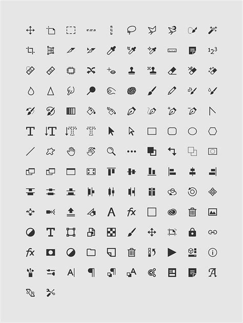 Photoshop Tool Icons Icons Creative Market