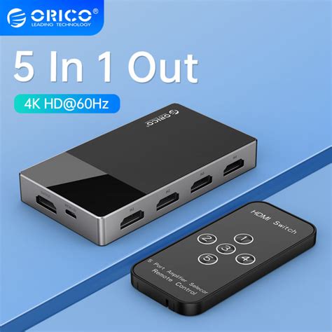 hdmi switch 5 in 1 out orico 4k hdmi splitter switcher hdmi switch