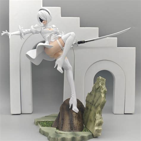24cm Anime NieR Automata YoRHa A No 2 Type B Action Figure Noodle Stopper 2B 9S Sitting Posture