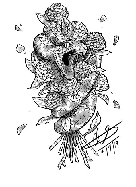 Artstation Viper Tattoo Design