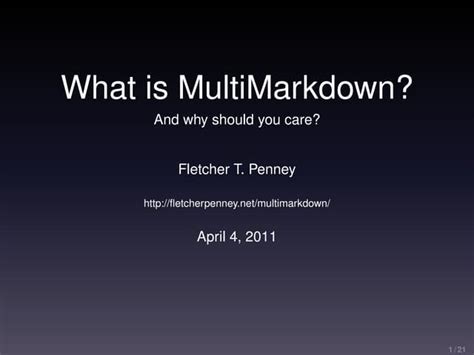 What Is Mmd Multi Markdown Ppt