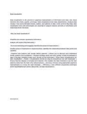 Data Visualization 1 Docx Data Visualization Data Visualization Is The Pictorial Or Graphical