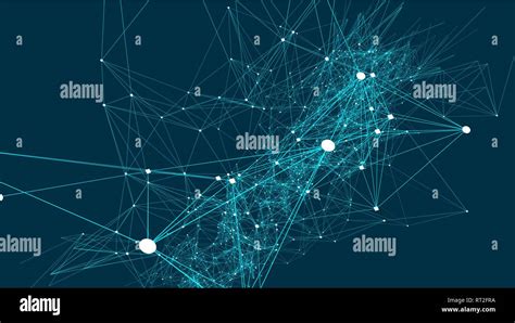 Abstract Connections Are In Space Background With Connecting Dots And Lines Connection