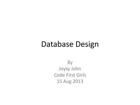 Basics Of Database Design Pdf