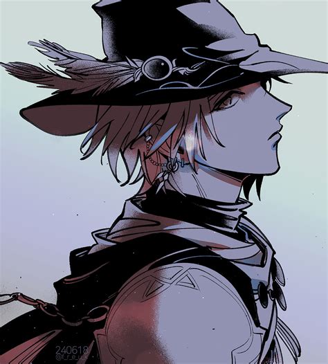 Zero Ff14 Final Fantasy Final Fantasy Xiv Highres 1girl Androgynous Black Hat Blue