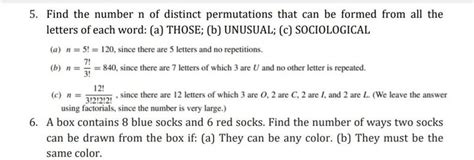 find the number mathrm{n} of distinct permutations that can be formed fr