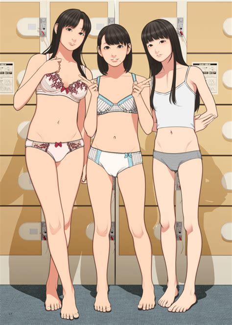 Shinchou Ni Kansuru Kousatsu Original Commentary Request Highres 3girls Arms Behind Back