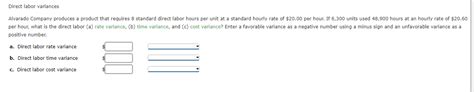 Solved Positive Number A Direct Labor Rate Variance B