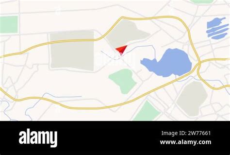 GPS Tracking Navigation Concept Map GPS Navigation System Smartphone App Map Seamless Loop