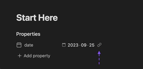 properties link icon to the daily note of a date key slightly overlaps