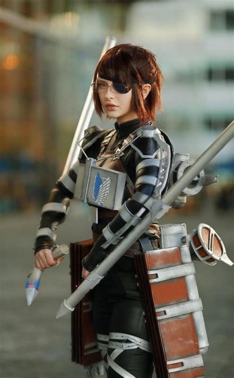 Hanji Zoe Stands Confidently In Her Survey Corps Uniform Equipped With