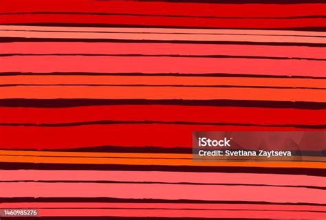 줄무늬 벡터 배경입니다 밝은 추상적 인 배경 넓고 좁은 고르지 않은 가로 줄무늬 넓은 브러시로 그린 빨강 립스틱에 대한 스톡