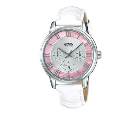 Casio Ltp E315l 7a1vdf Analog Silver Dial Leather Womens Watch