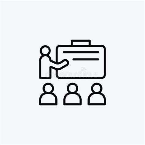 Trainingline In Thin Line Black Color Flat Simple Vector Symbols Illustration Stock Vector