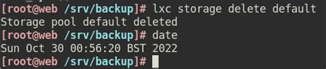 Lxc How To Remove Default Lxd Storage Stack Overflow