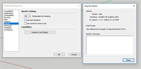 Sketchup 2019 Launch Error Hardware Acceleration Sketchup Sketchup Community