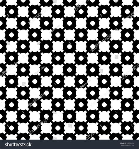 Vector Monochrome Seamless Pattern Black White Stock Vector Royalty Free 592303784 Shutterstock