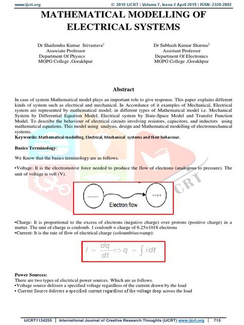 mathematical modeling pdf laplace transform electrical engineering