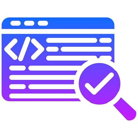 Premium Vector Code Testing Icon