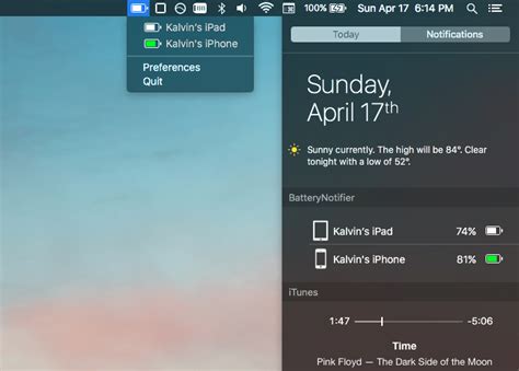 GitHub Kalvin BatteryNotifier OS X Tool That Warns You If Your IOS Devices Needs A Charge