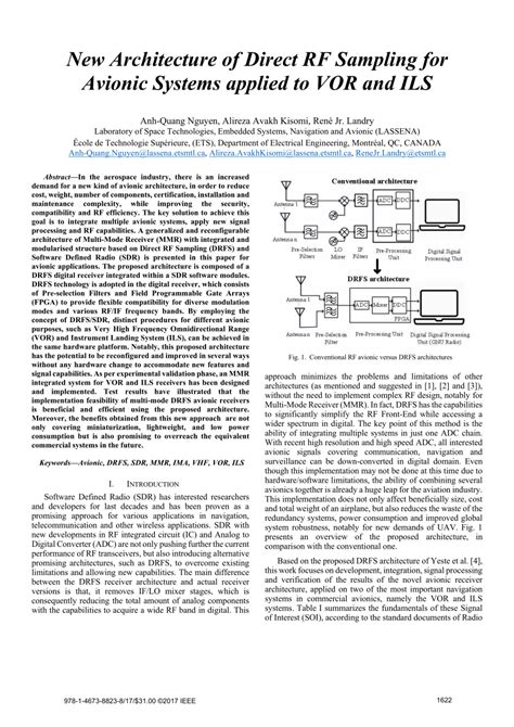Pdf New Architecture Of Direct Rf Sampling For Avionic Systems Applied To Vor And Ils