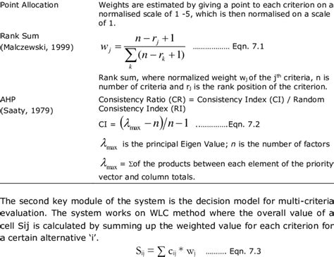 2 Smce Criteria Weighting Algorithms Method Algorithm Download Table