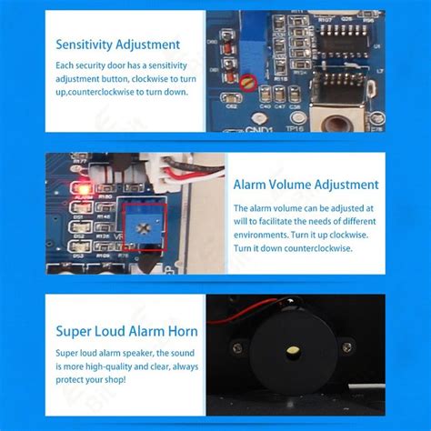 EAS 8 2MHz RF Detection System Acrylic Sound Light Alarm
