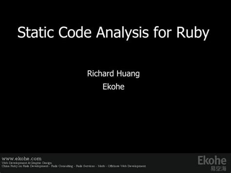 Static Code Analysis For Ruby Ppt Web Design And Html Internet