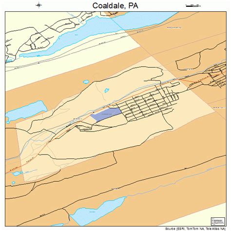 Coaldale Pennsylvania Street Map 4214600