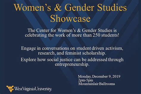 Center For Womens And Gender Studies To Host Showcase E News West