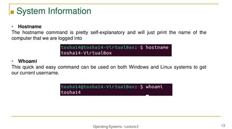 operating systems lecture 2 the shell command line skills getting
