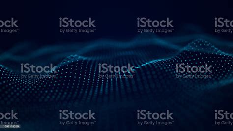 포인트의 기술적 물결 디지털 배경입니다 뛰어난 데이터 시각화3d 렌더링 0명에 대한 스톡 사진 및 기타 이미지 0명 가상현실 개념 Istock