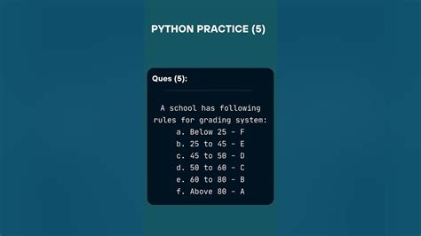 Python Pracitce Part5 Grading System Youtube