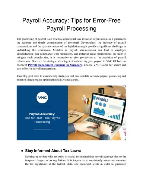 Ppt Payroll Accuracy Tips For Error Free Payroll Processing