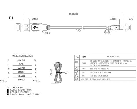 Mini Usb Cable 15m
