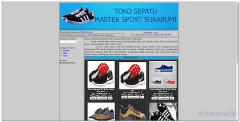 Aplikasi Toko Sepatu Berbasis Web PHP StokCoding Com