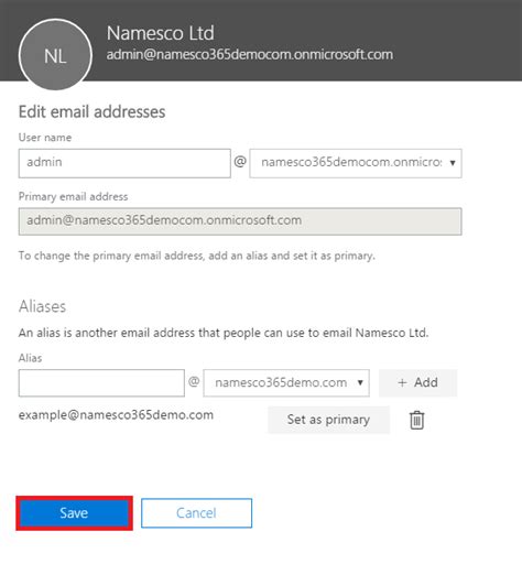How To Add An Additional Email Alias To A User In Microsoft Support Centre Names Co Uk