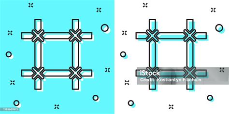 녹색과 흰색 배경에 격리 된 검은 줄 감옥 창 아이콘 임의동적 모양 벡터 가능성에 대한 스톡 벡터 아트 및 기타 이미지 가능성 강철 건축하기 Istock